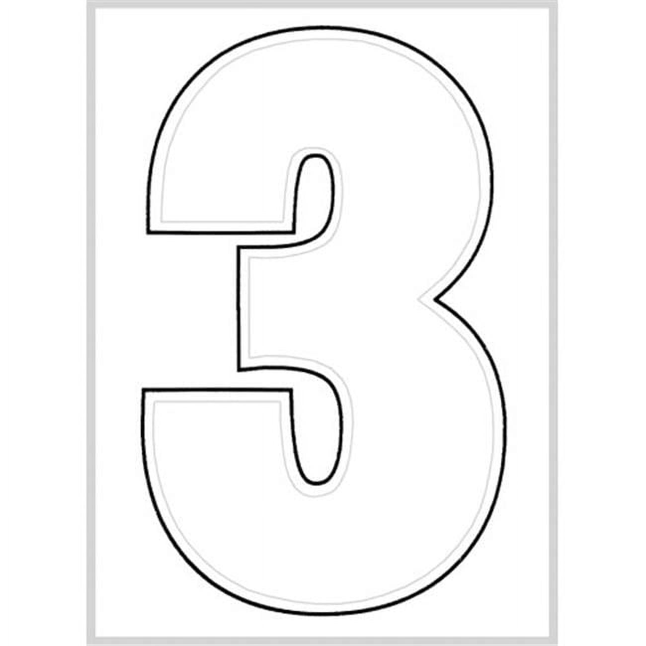 Midwest Fastener 3 inch White Die Cut Numbers, 12 Piece - Walmart.com