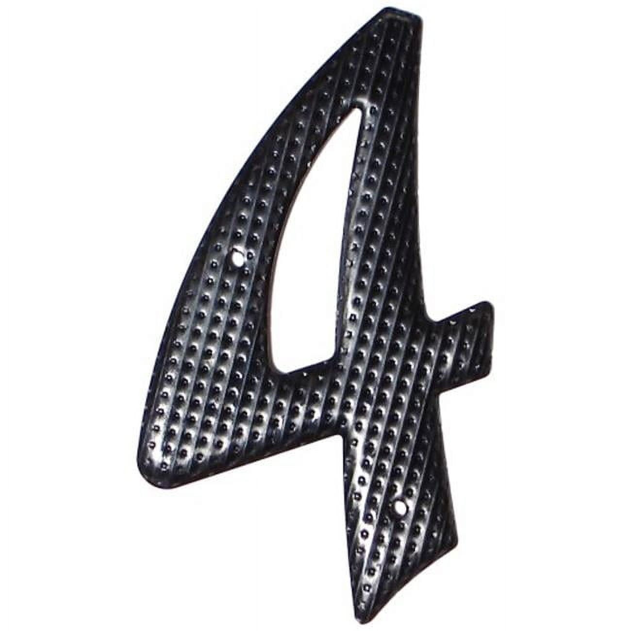Midwest Fastener 313344 3.75 in. - 4 Black Aluminum House Numbers - 25 ...