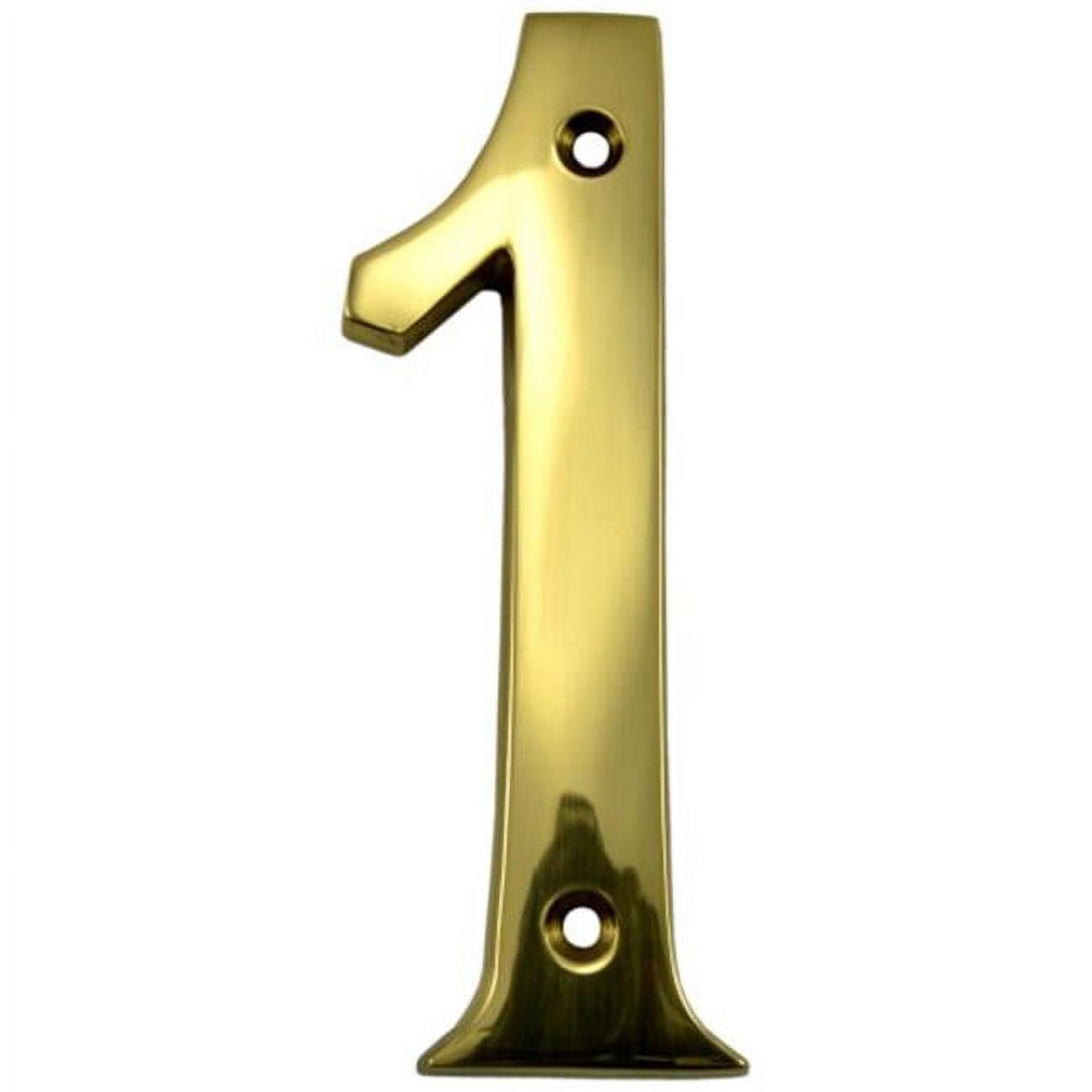 Midwest Fastener 360088 4 in. - 1 Solid Brass House Numbers - 3 Piece ...