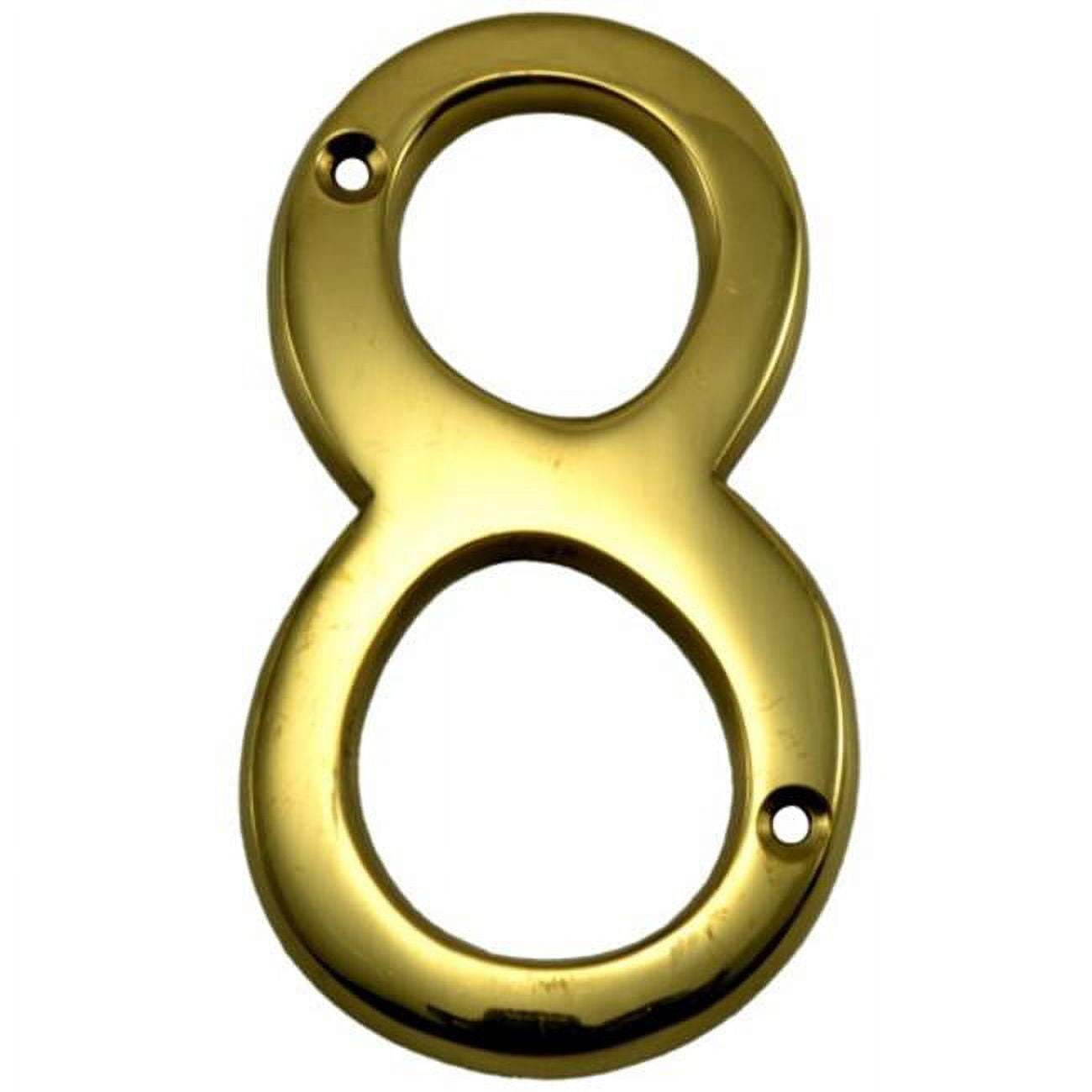 Midwest Fastener 360095 4 in. - 8 Solid Brass House Numbers - 3 Piece ...