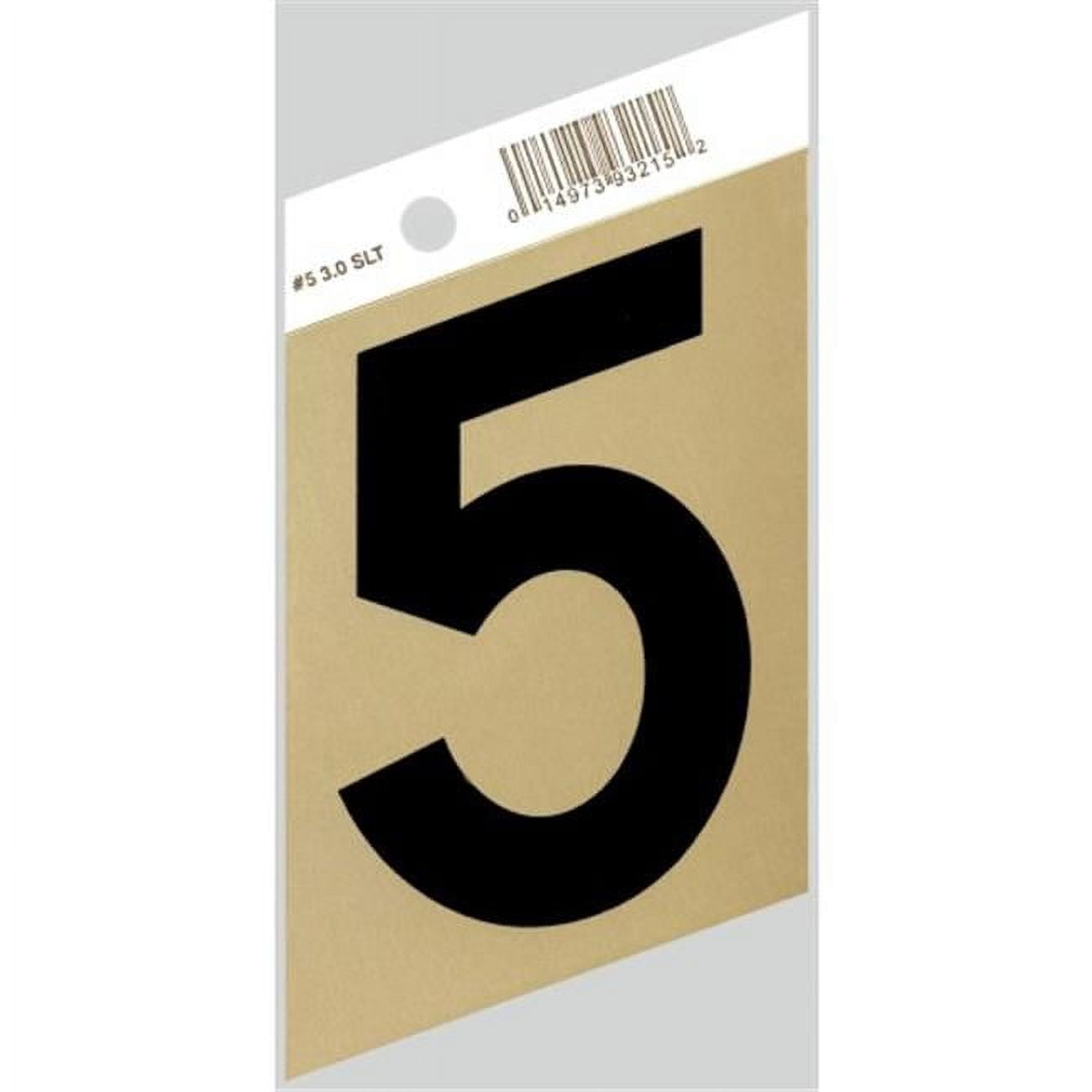 Midwest Fastener 393215 3 in. - 5 Slanted Black & Gold Numbers - 12 ...