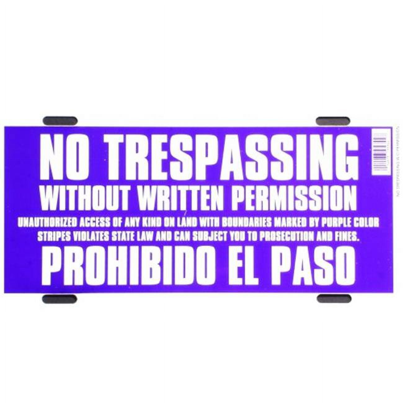 Midwest Fastener 395344 6 x 12 No Trespassing Purple Sign - 12 Piece ...