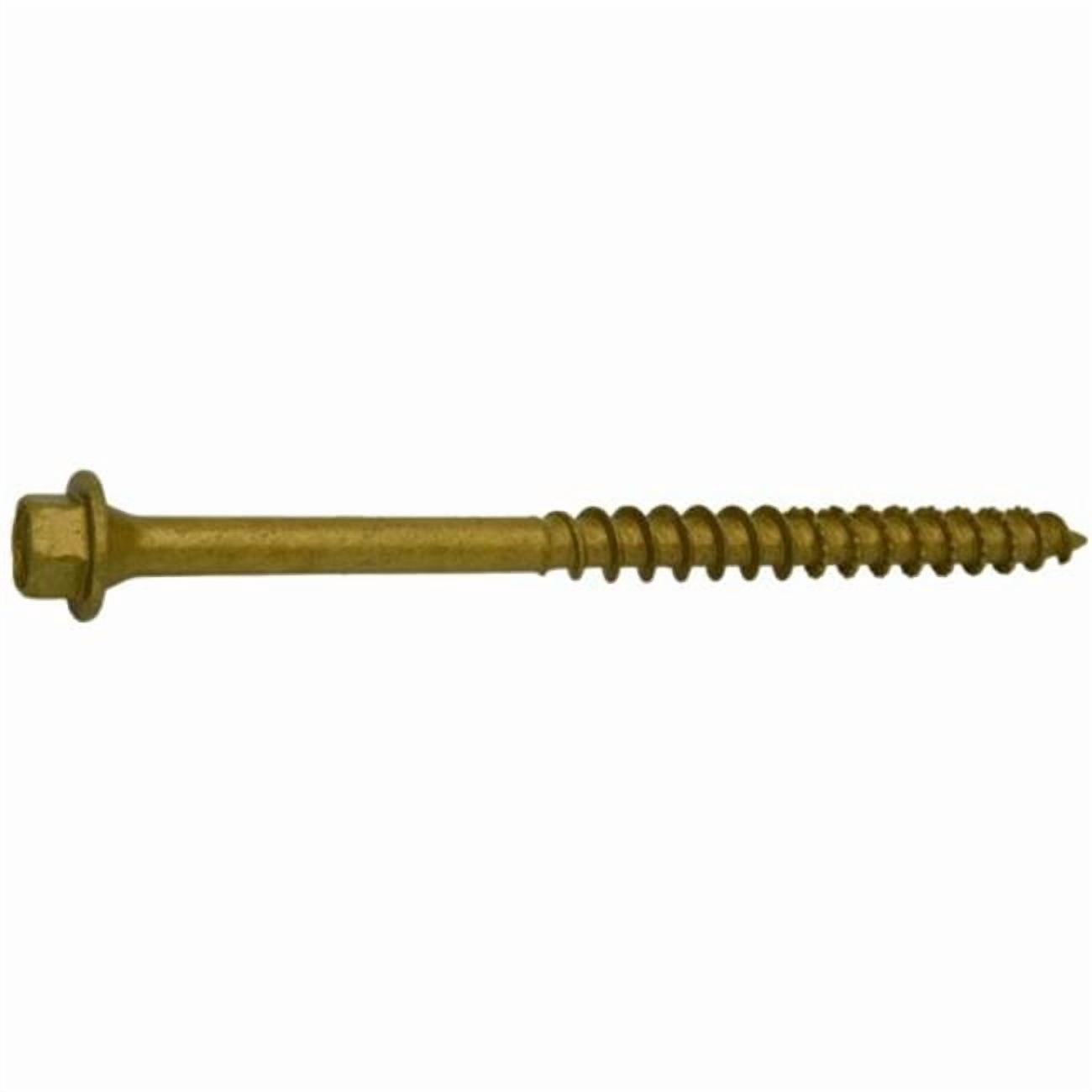 Midwest Fastener 51971 0.25 x 4 Hex Timber Tan Screw - 50 Piece ...