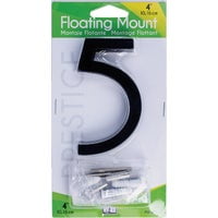Midwest Fastener Hy-Ko Black Floating Mount House Number 4" BLK FLOAT ...