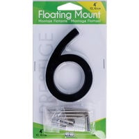 Midwest Fastener Hy-Ko Black Floating Mount House Number 4" BLK FLOAT ...