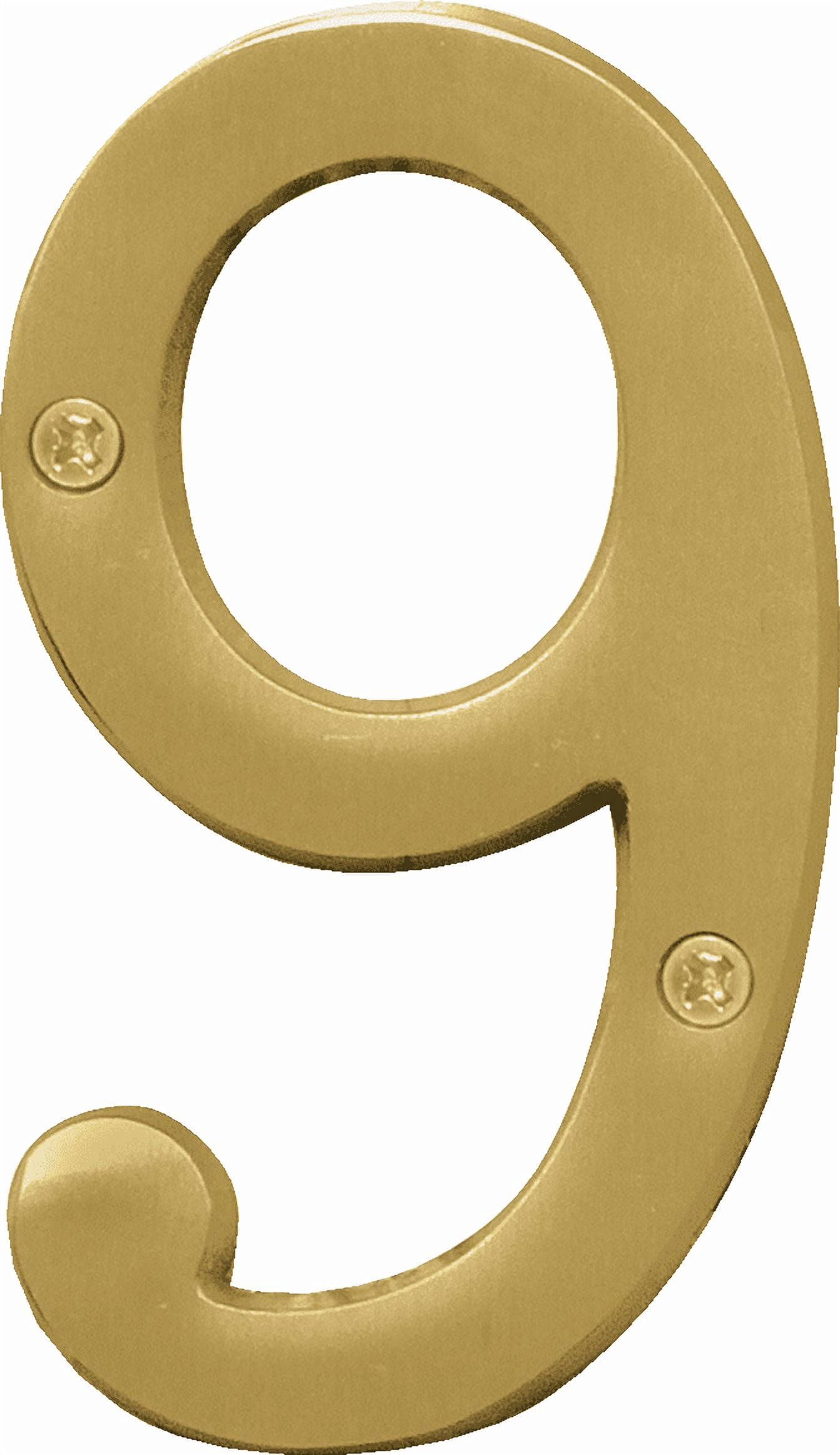 Midwest Fastener - Midwest Fastener Hy-Ko Brushed Brass House Number ...