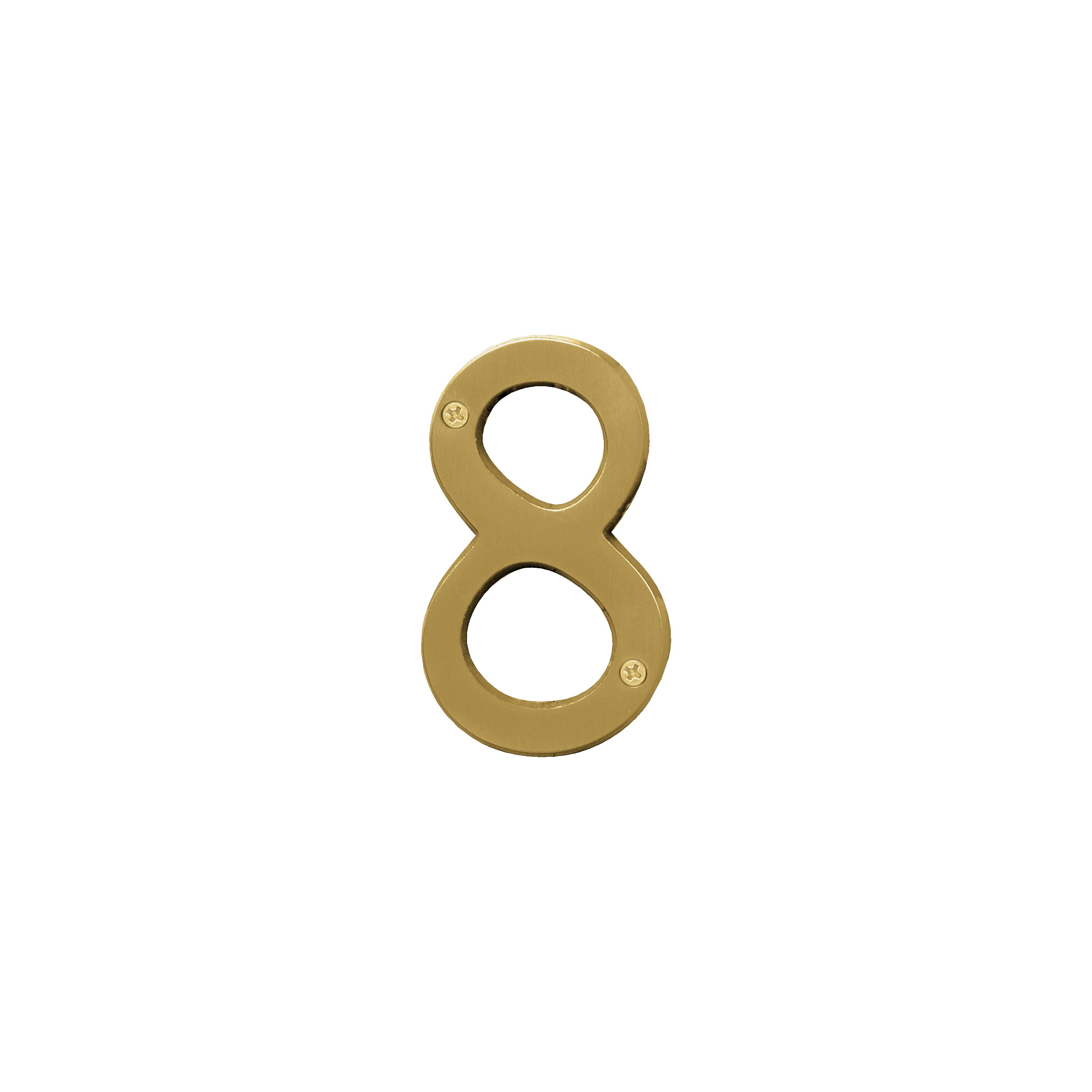 Midwest Fastener Hy-Ko Brushed Brass House Number - Pack of 4 - Walmart.com
