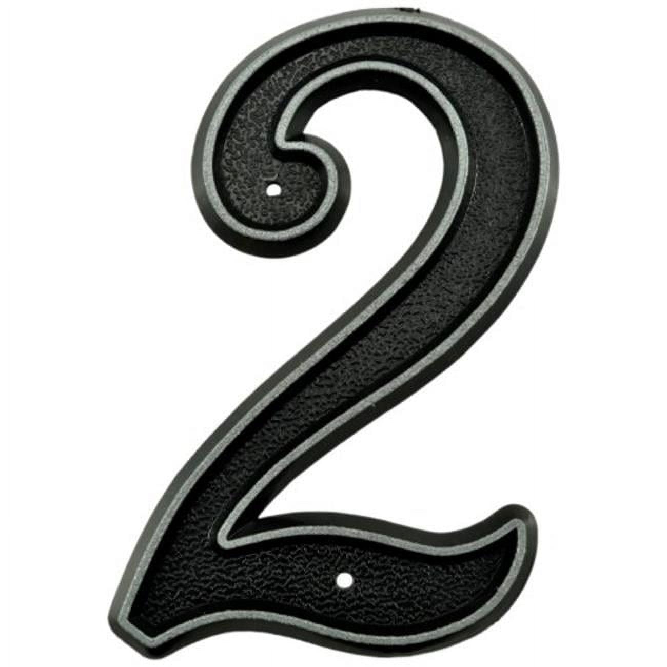 6" - "2" Black Plastic Reflective House Numbers - Walmart.com
