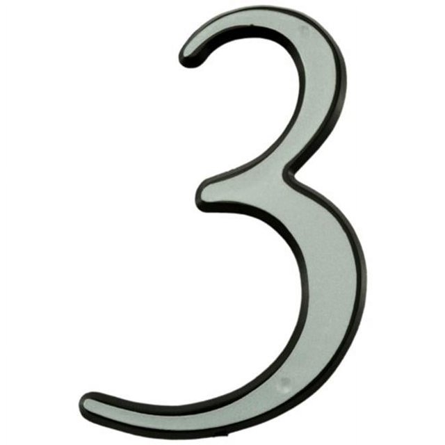 4" - "3" White Plastic Reflective House Numbers - Walmart.com