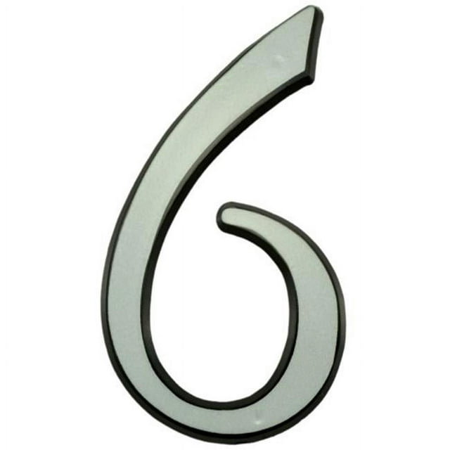 4" - "6" White Plastic Reflective House Numbers - Walmart.com