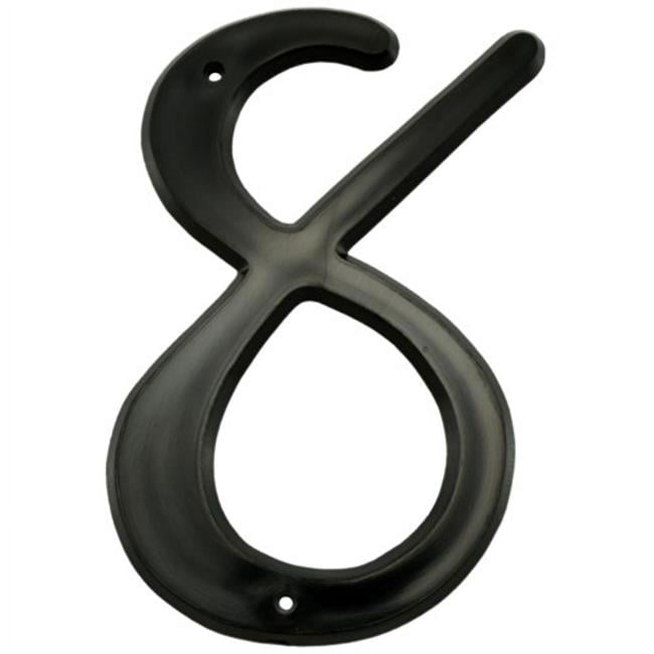 Midwest Fastener MF360125 4 in. - 8 Black Reflective House Numbers - 3 ...