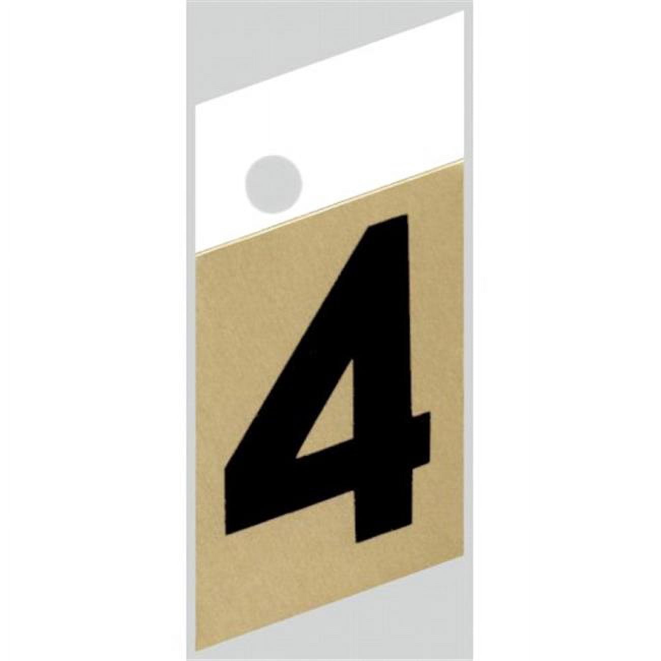 Midwest Fastener MF393082 1.5 in. - 4 Slanted Black & Gold Numbers - 12 ...