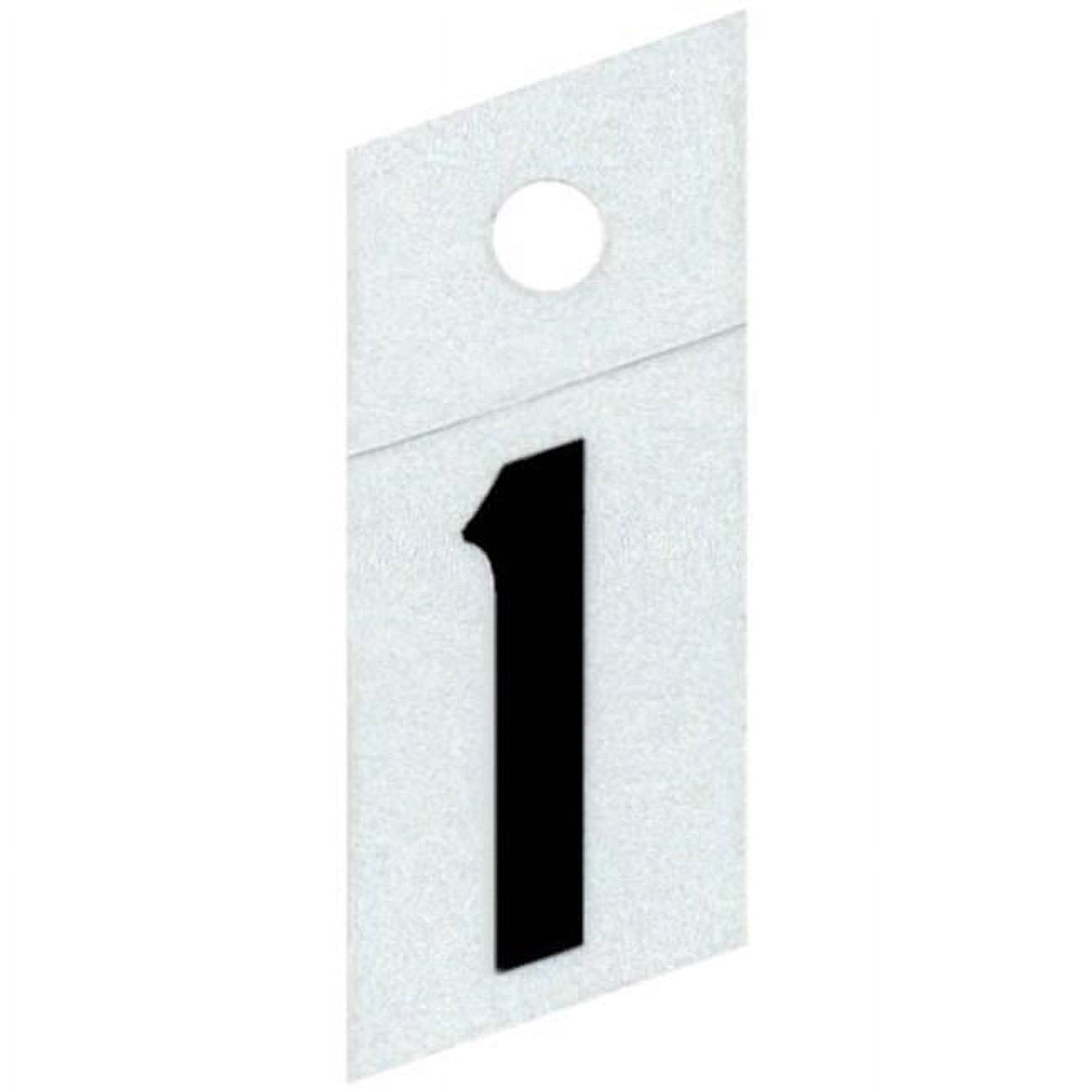 Midwest Fastener MF393255 1 in. - 1 Slanted Black Reflective Numbers ...