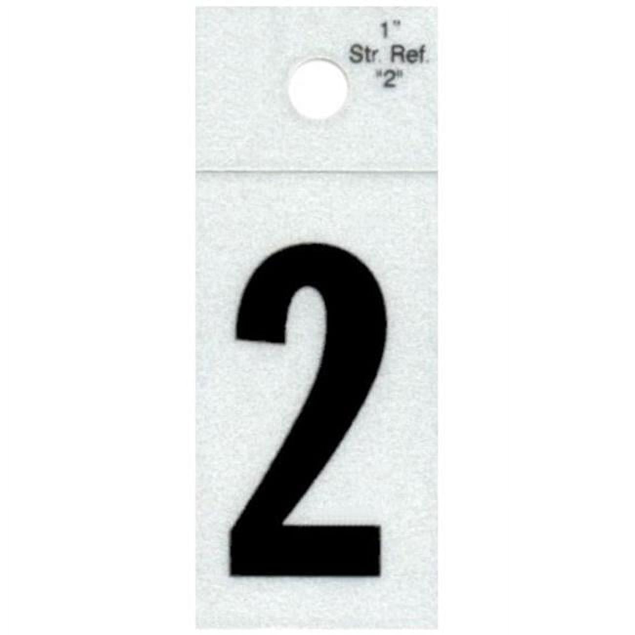 Midwest Fastener MF393344 1 in. - 2 Straight Black Reflective Numbers ...