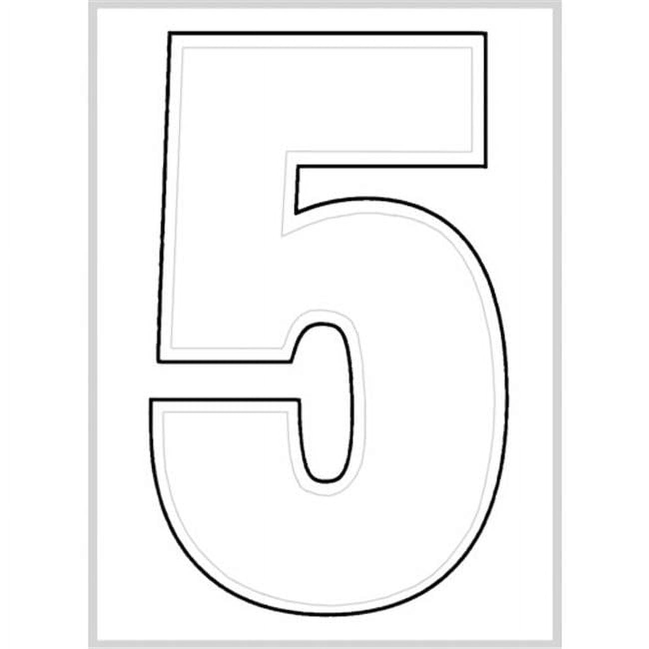 Midwest Fastener MF393815 3 in. - 5 White Die Cut Numbers - 12 Piece ...