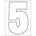 Midwest Fastener MF393815 3 in. - 5 White Die Cut Numbers - 12 Piece ...
