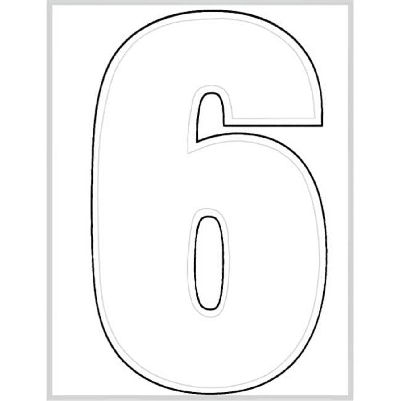 Midwest Fastener MF393816 3 in. - 6 White Die Cut Numbers - 12 Piece ...