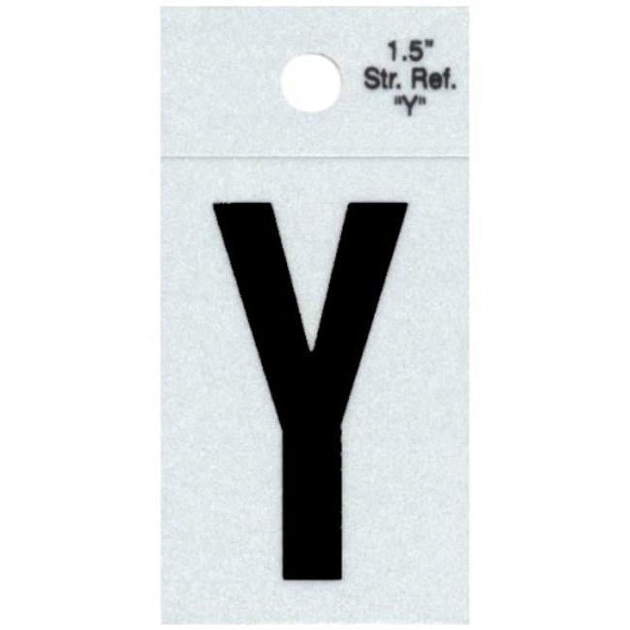 Midwest Fastener MF395043 1.5 in. - Y Straight Black Reflective Letters ...