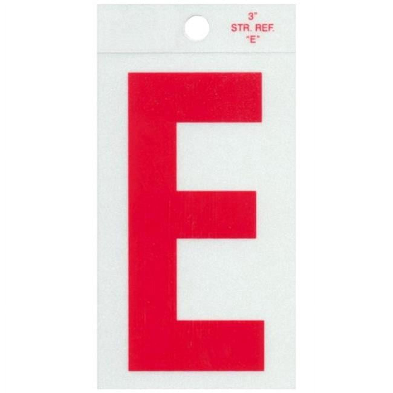 Midwest Fastener MF395059 3 in. - E Straight Red Reflective Letters ...
