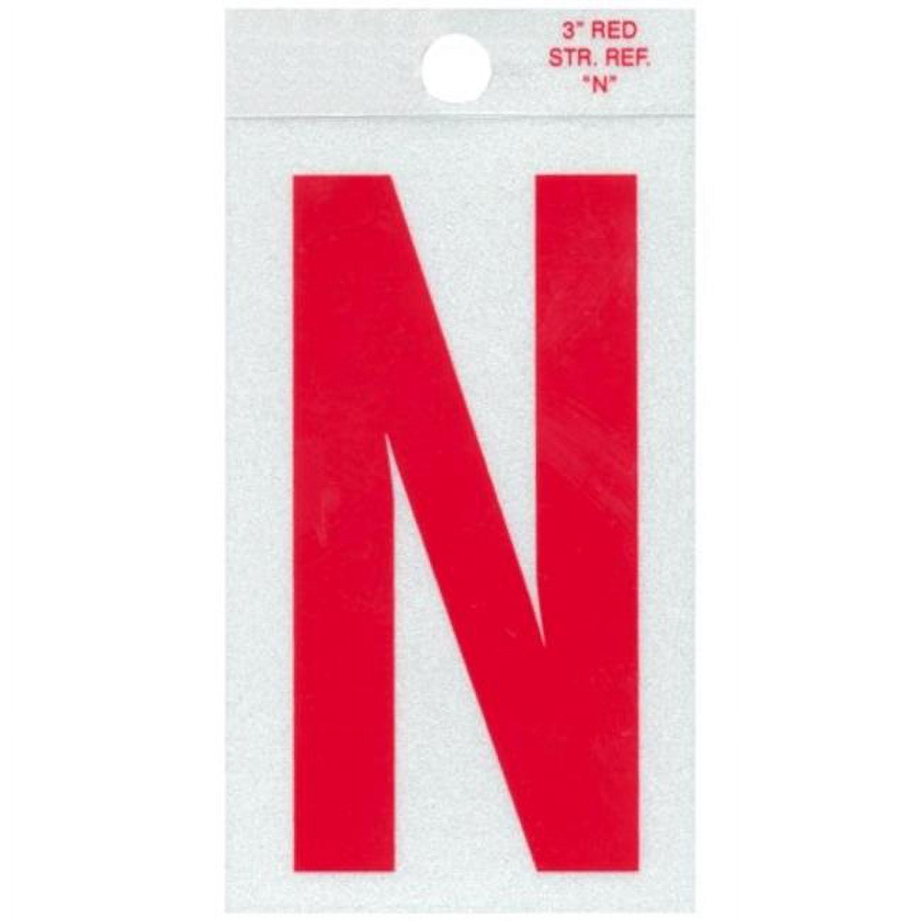 Midwest Fastener MF395068 3 in. - N Straight Red Reflective Letters ...