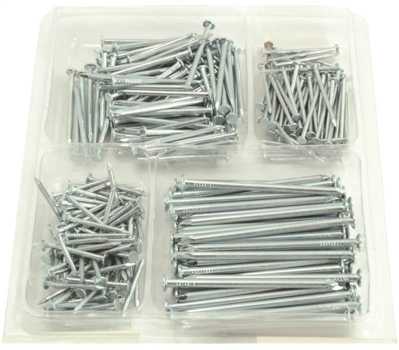 Midwest Fastener Nail Kit, Assorted, Hardware Nails, Silver, 7 oz ...