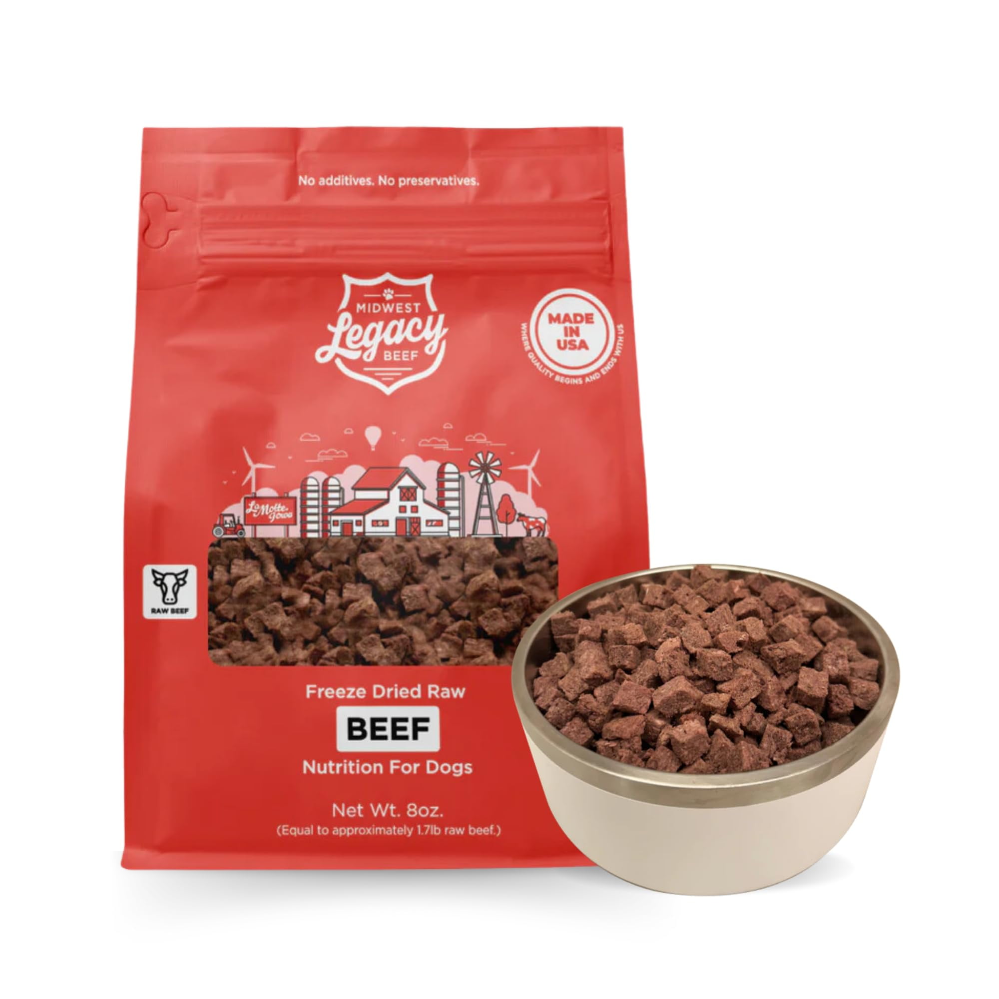 Midwest Legacy Beef Freeze TGF4 Dried Raw 100% Beef Dog Food | Premium ...