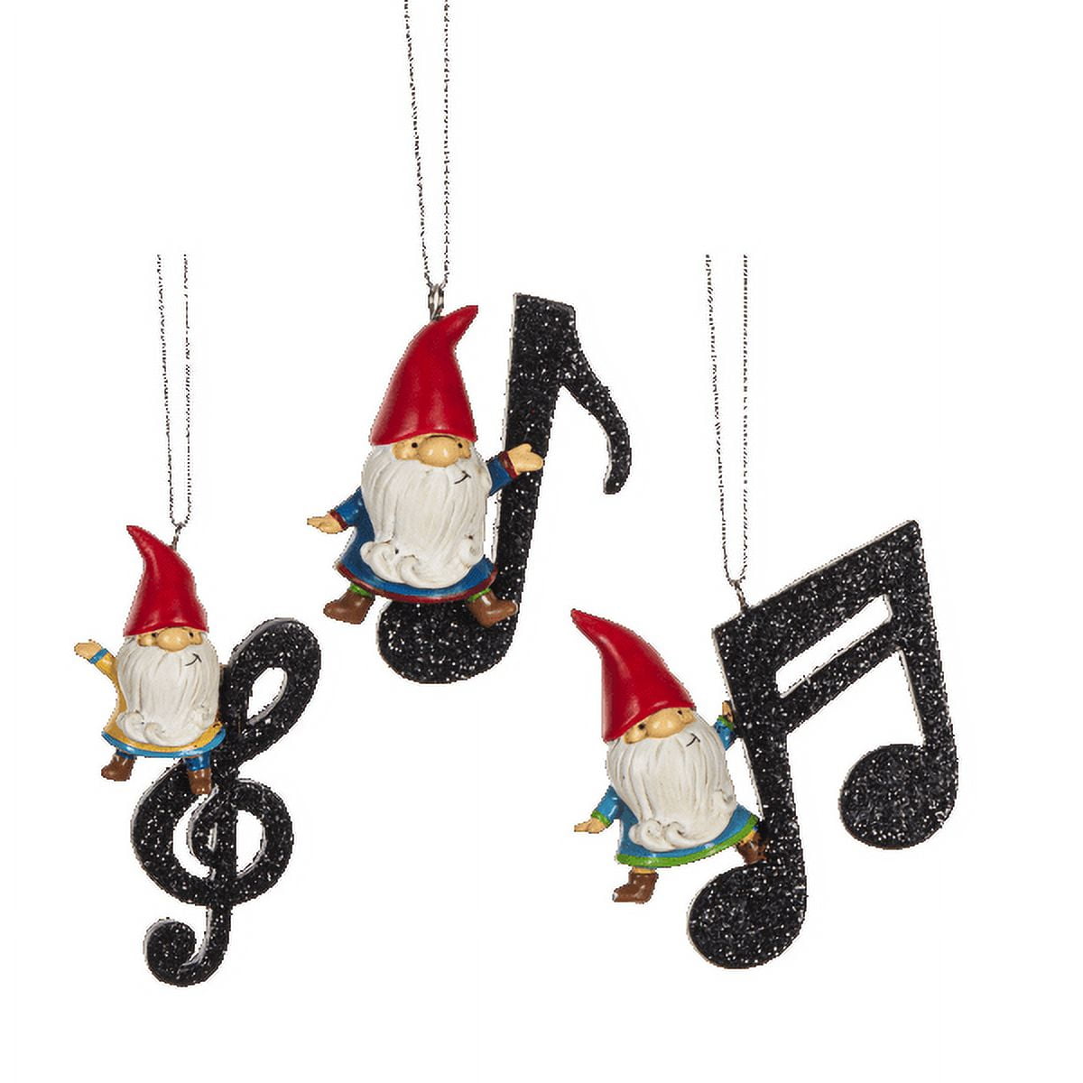 Midwest Ornament, Music Note Gnomes - Set of 3 (MX187132) - Walmart.com