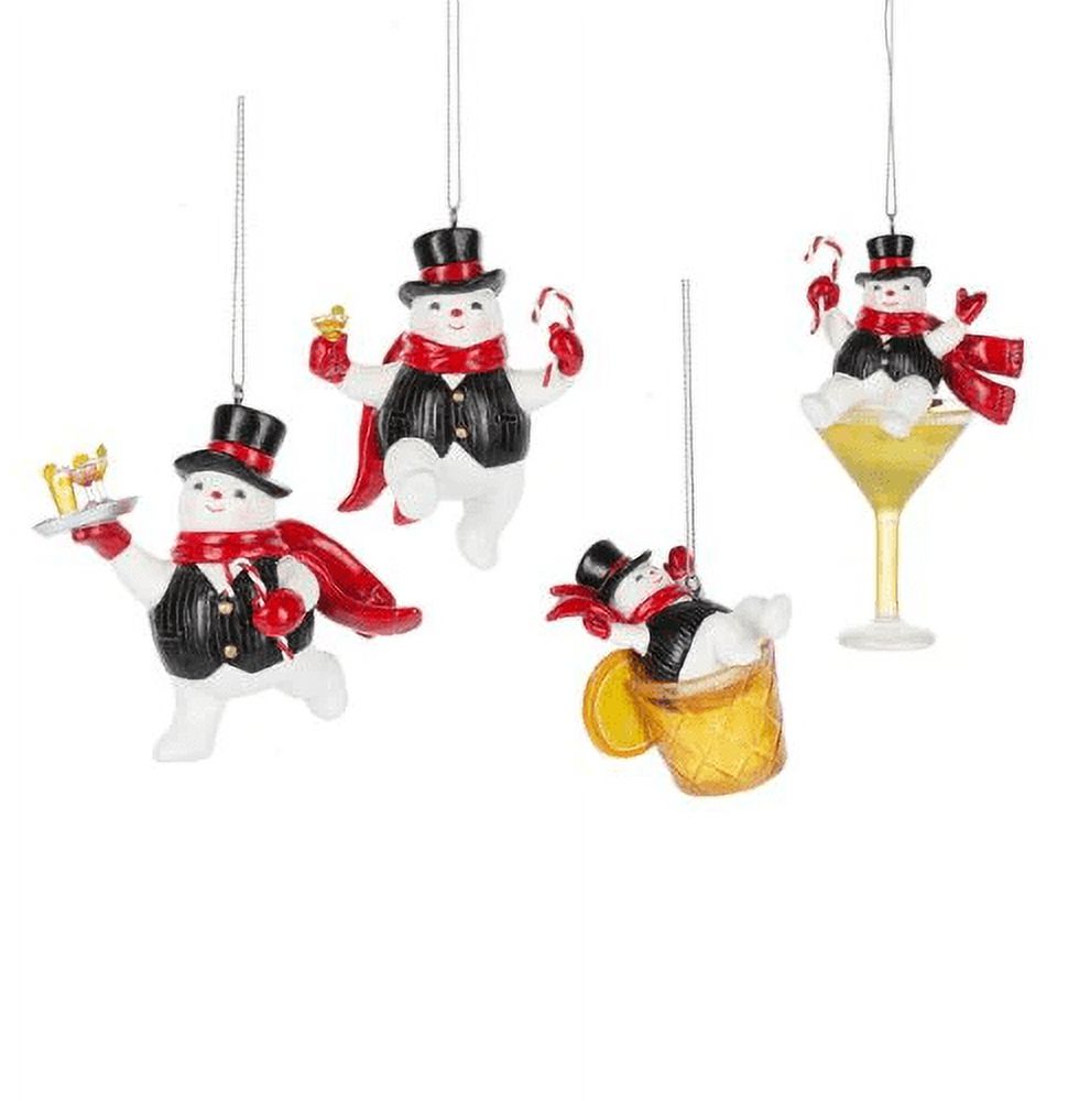 Midwest Ornaments, Snowman Happy Hour - Set of 4 (MX183769) - Walmart.com