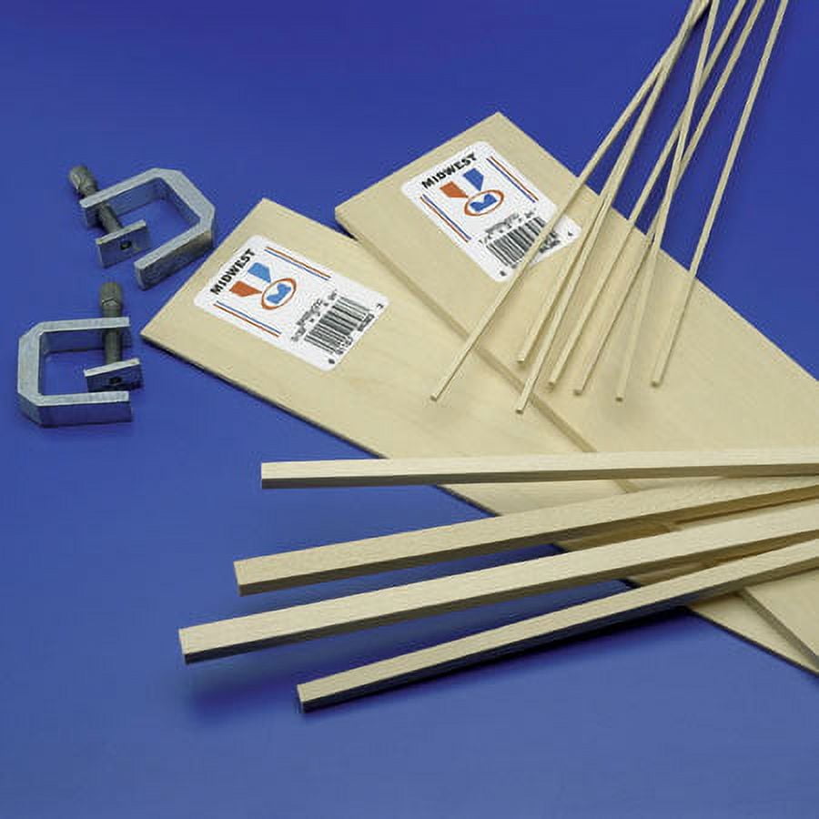 Midwest Products Co. Basswood Strips 1/8x1/2x24 15 MID4049 Wood ...