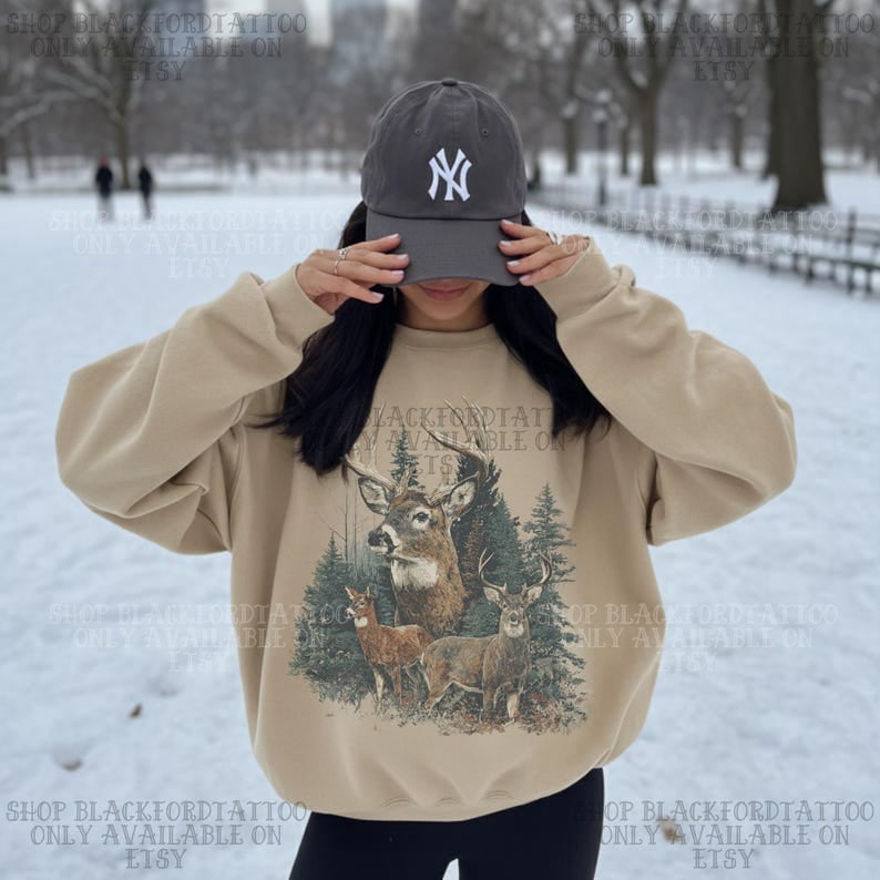 Midwest Sweatshirt Vintage Deer Sweater Hunting Season Gift Grandpa ...