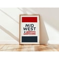 Midwest Travel Art Wall Decor Retro Midwest America United States Wall ...