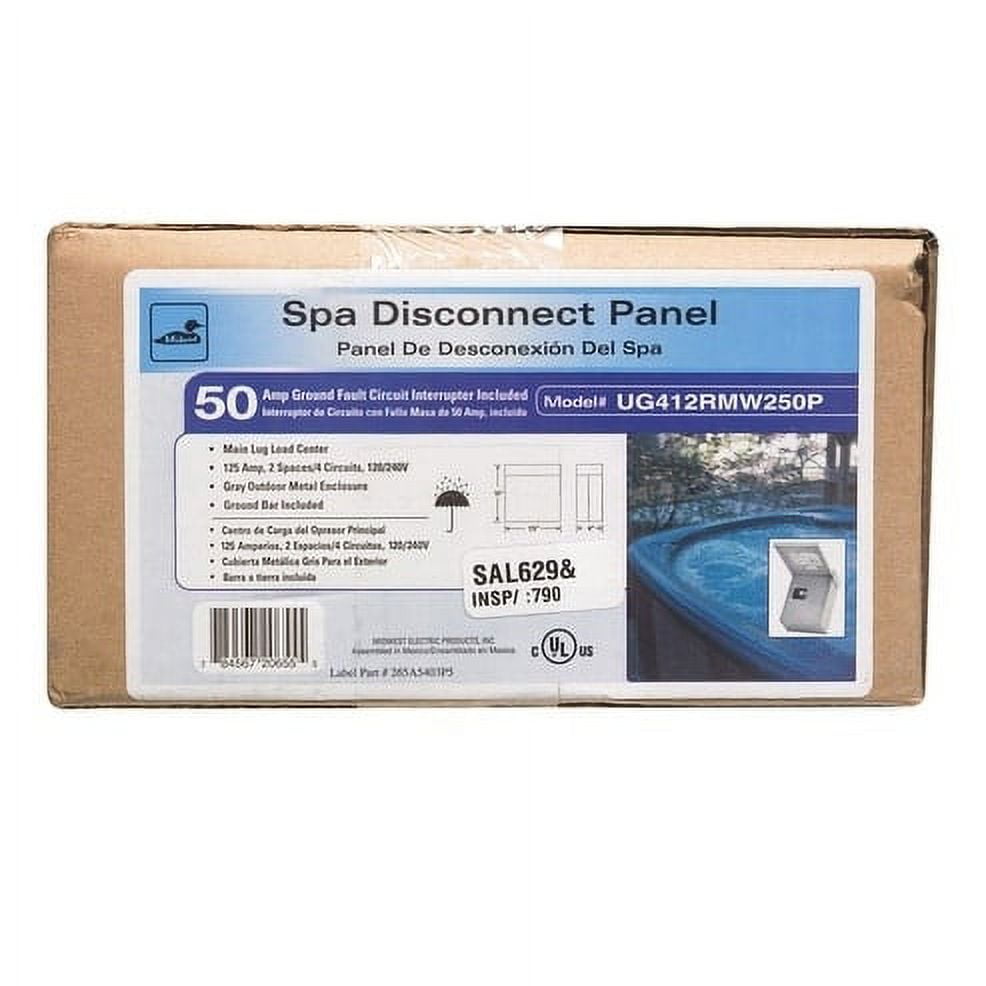 General Electric Midwest UG412RMW250 Spa Panel, 120/240V, 125/50A, Nema ...