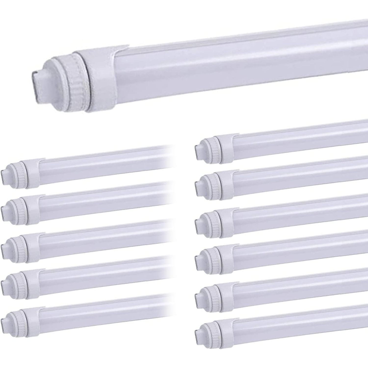 Midwestern 12 pcs 8FT 48W T8 LED Tube Light White Daylight 6000k AC100-277V T8 LED Bulbs ...
