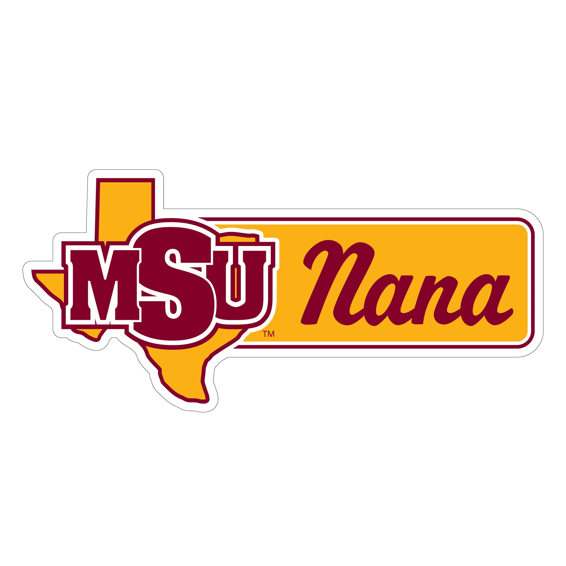 Midwestern State University Mustangs Proud Nana Die Cut Decal ...