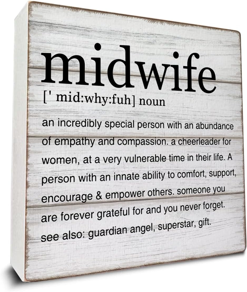 Midwife Gift Midwife Definition Art Wooden Box Sign Midwife Desk ...