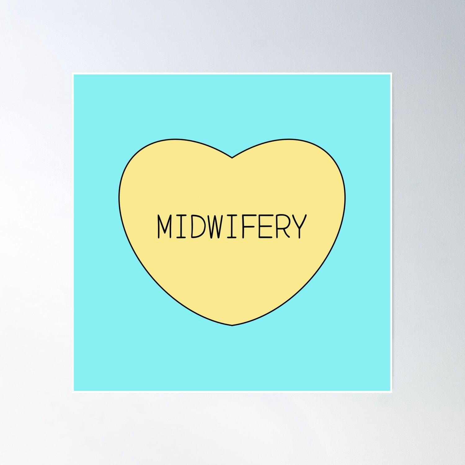 Midwifery Heart In Baby Yellow| Midwife| Nurse Midwife | Midwifery ...
