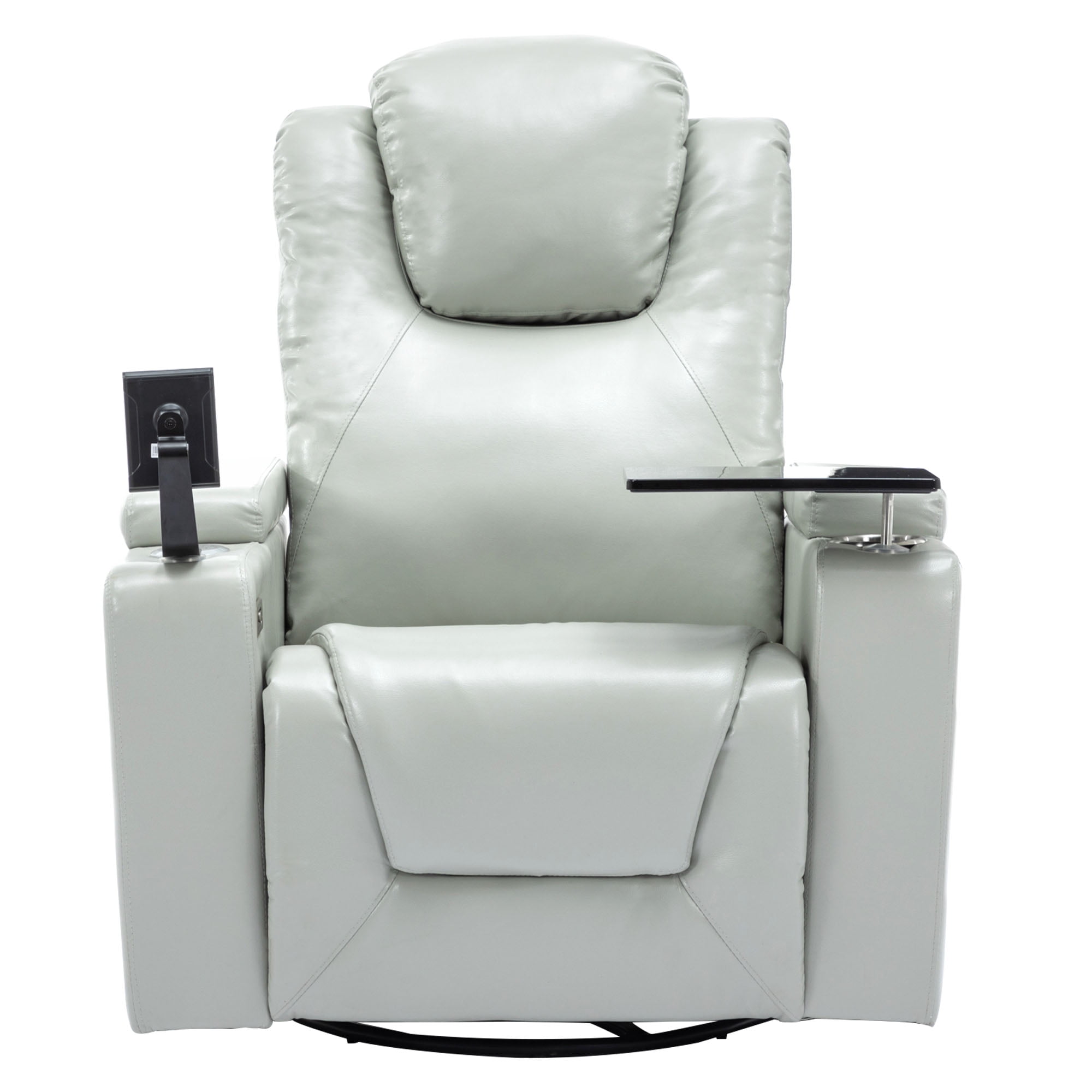 Miekor 270 Degree Swivel PU Leather Power Recliner Individual Seat Home ...