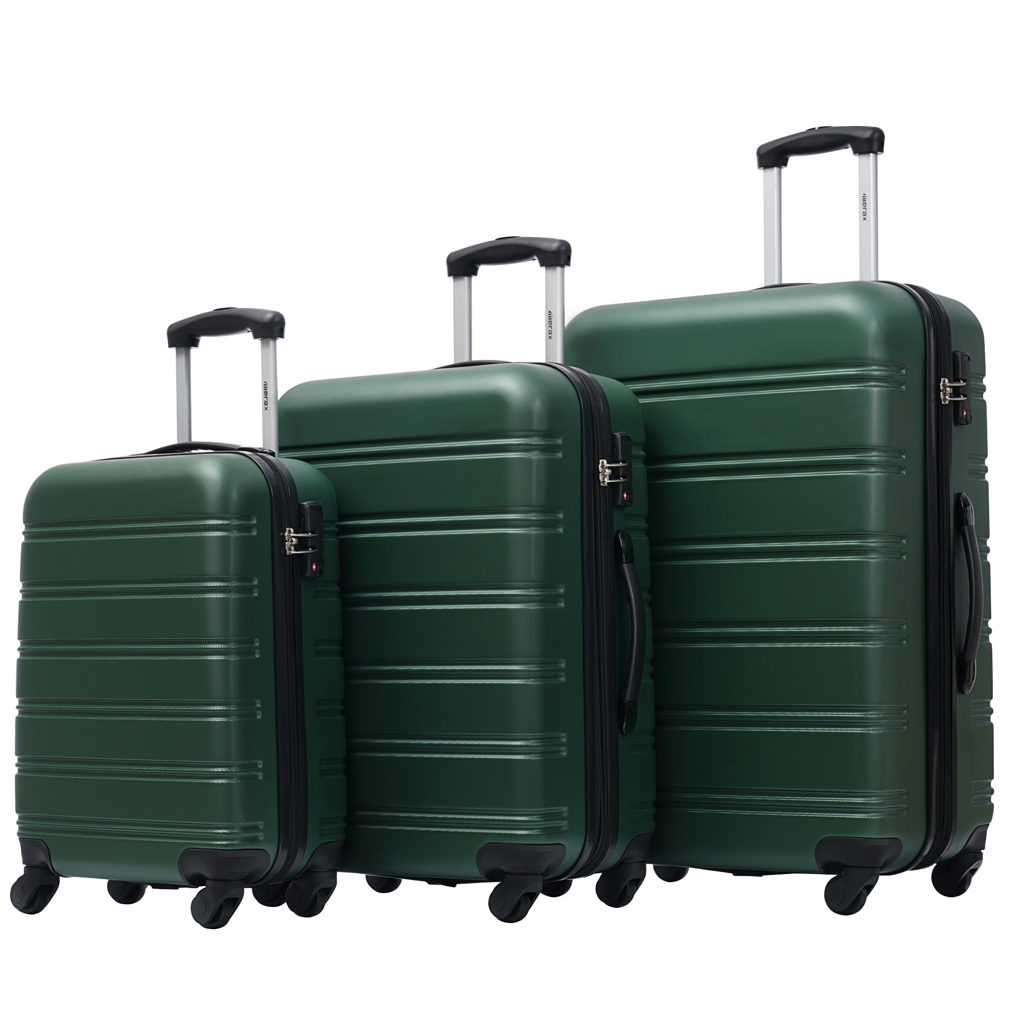 Miekor 3 Piece Luggage Set Hardside Spinner Suitcase with TSA Lock 20" 24' 28" Available 30AAY ...