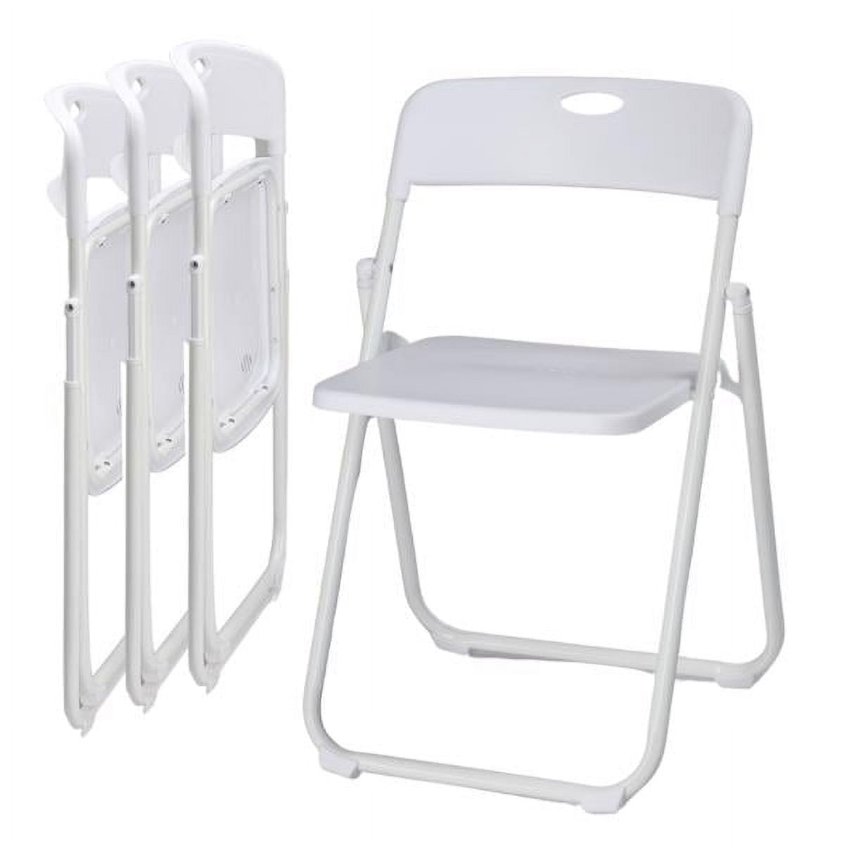 Miekor 4 Pack Plastic Folding Chairs, Stackable Commercial Chairs ...