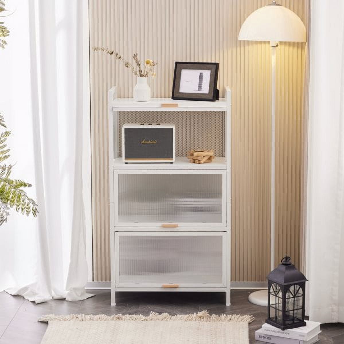 Miekor 4-layer multifunctional storage cabinet with cabinet door ...