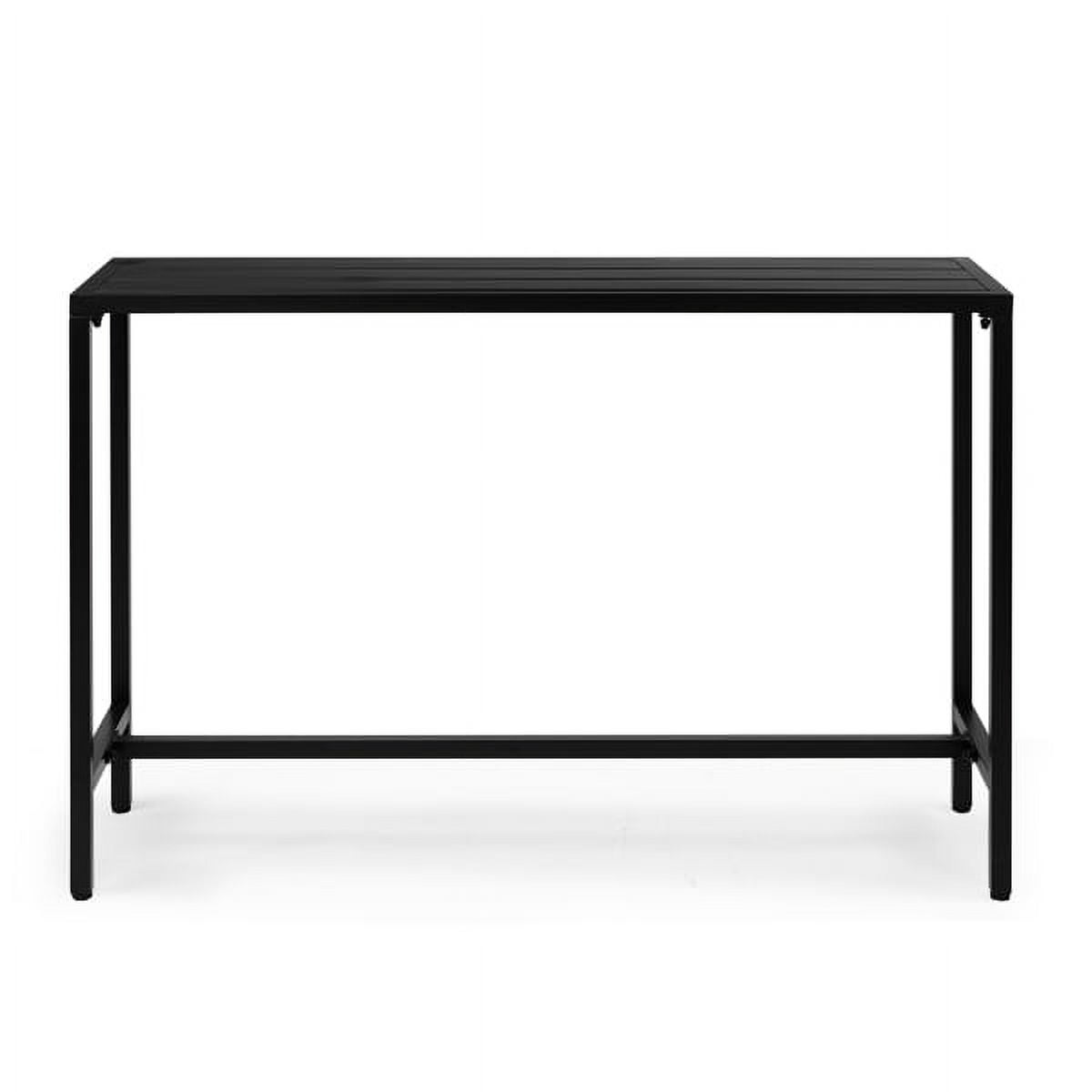 Miekor 55" Outdoor Bar Table with Adjustable Feet, Rectangle Narrow ...