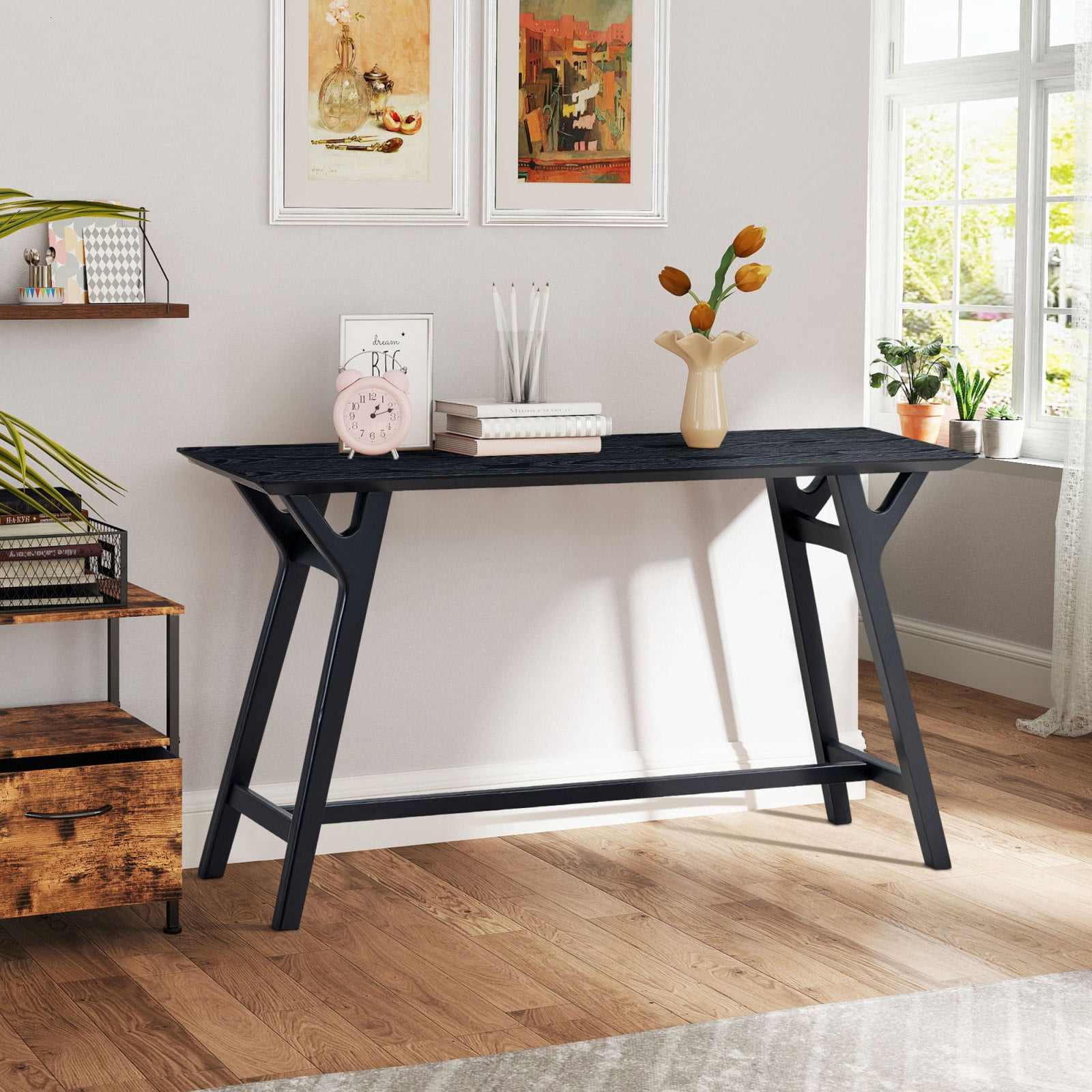 Miekor Furniture 59.06 Inch Entryway Table for Living Room,Narrow ...