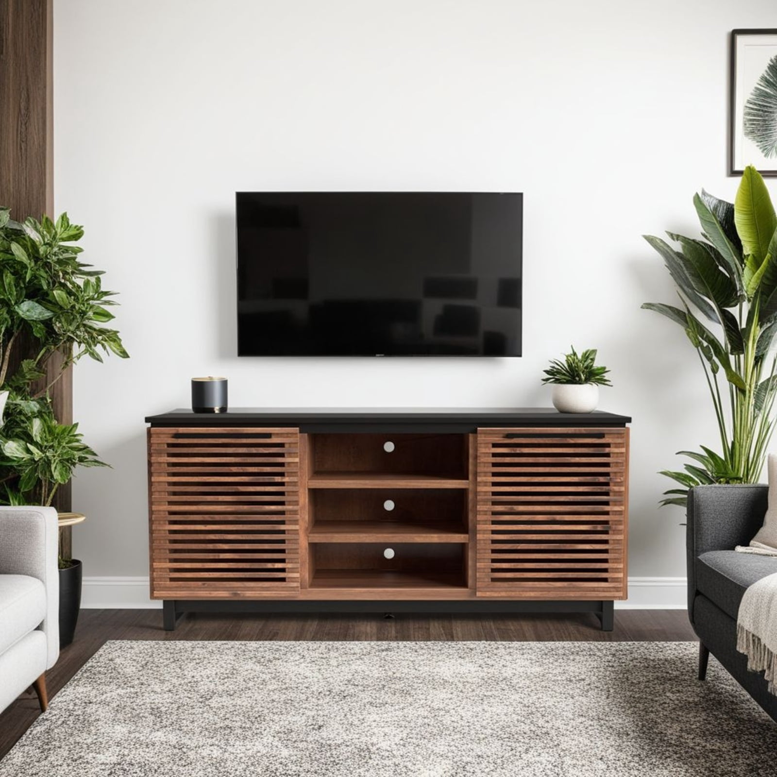 Miekor Furniture 63 inch TV Stand Console for TVs up to 70 inches, No ...