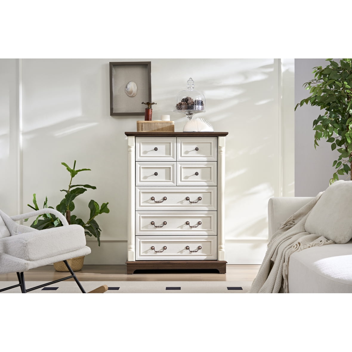 Miekor Furniture 7 Drawer Dresser Chest for Bedroom with Wooden Base ...