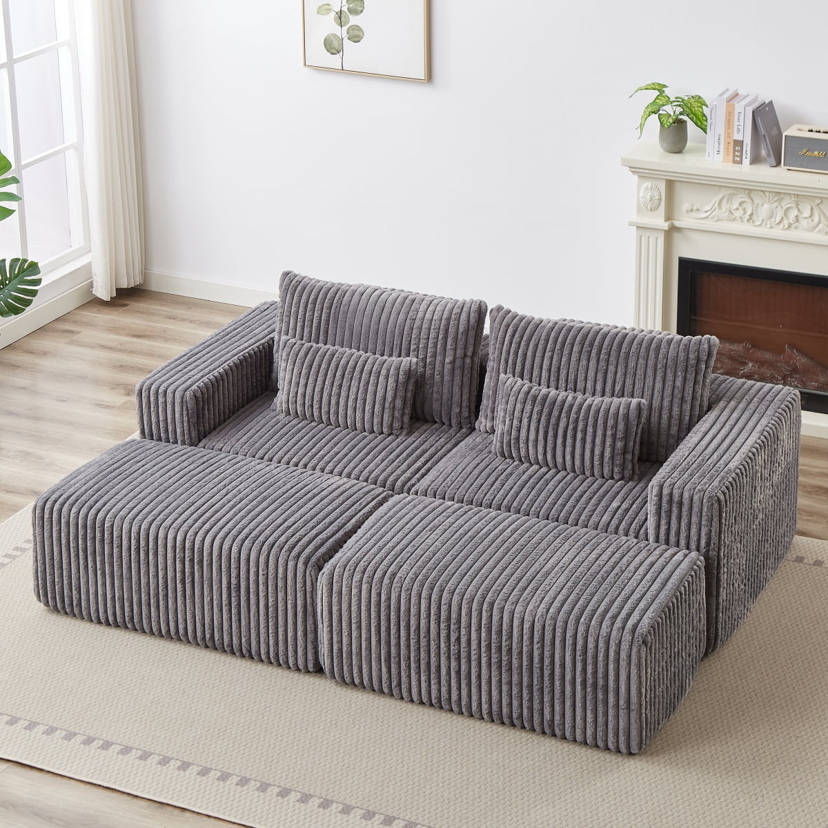 Miekor Furniture 87" Oversized Sectional Lounge Chaise,No Assembly ...