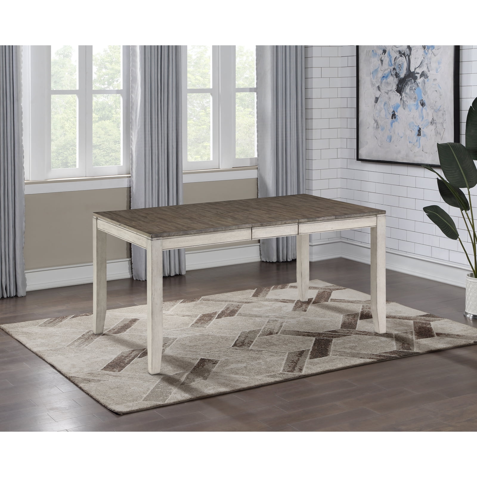 Miekor Furniture Abacus - Dining Table - Dark Brown 69091 - Walmart.com