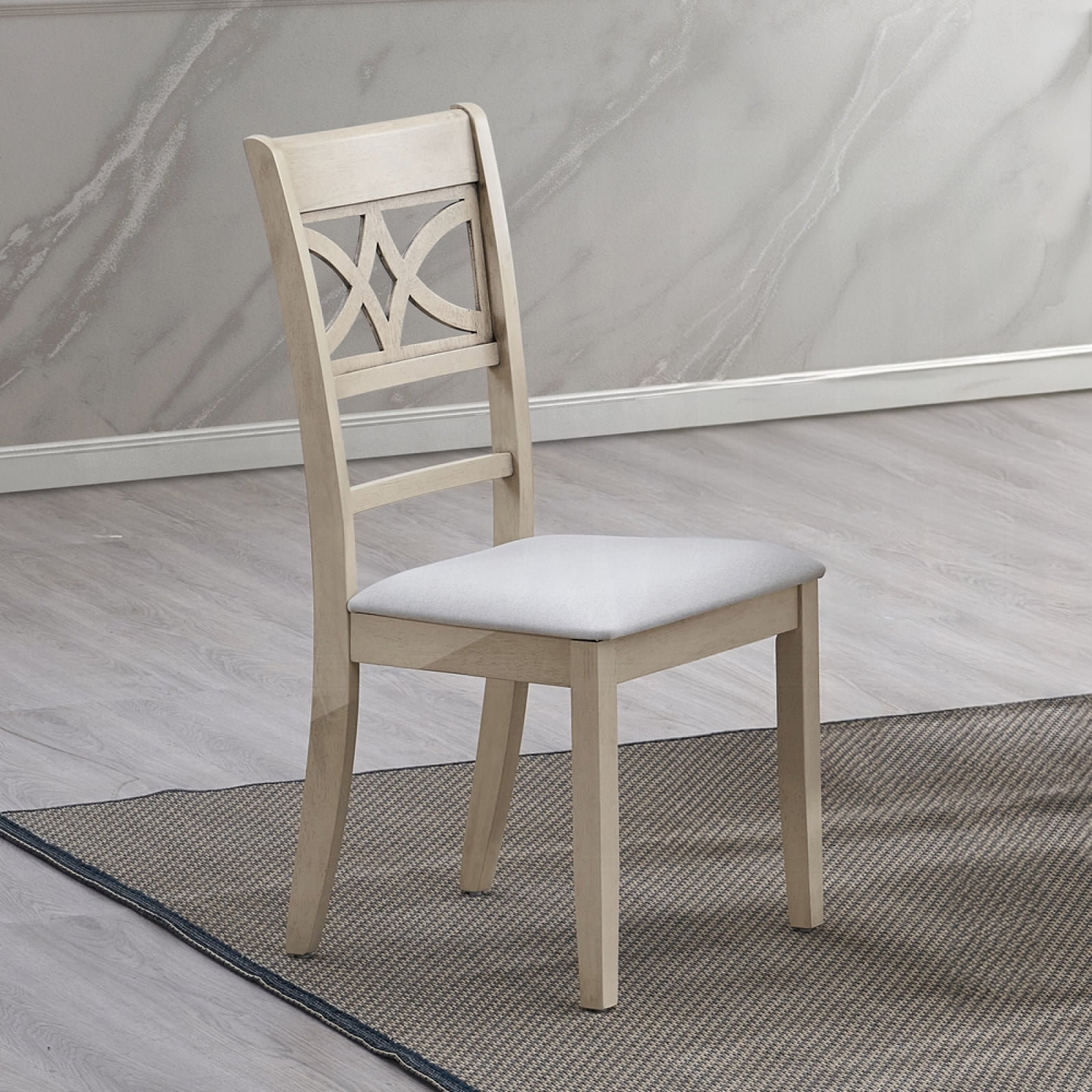 Miekor Furniture Antique Gray Finish Beautiful Dining Chairs Set of 2 ...