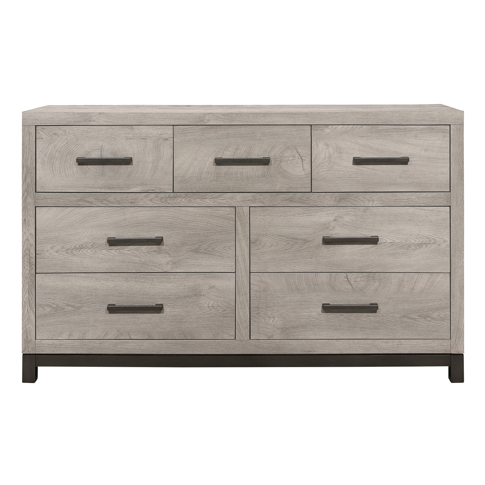 Miekor Furniture Attractive Gray Finish 1pc Dresser of 7x Drawers Metal ...