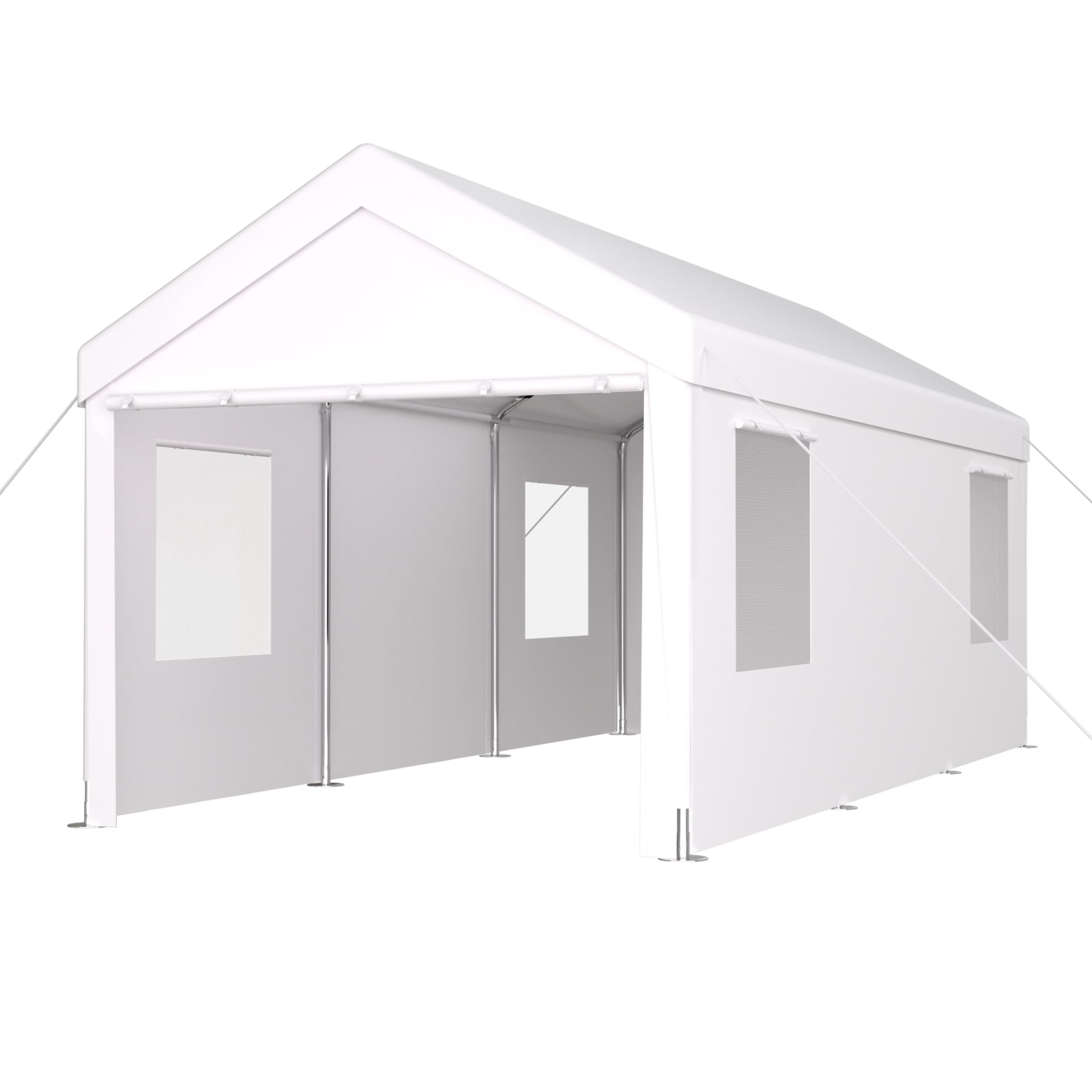 Miekor Furniture Carport 10' x 20' Portable Garage, Heavy Duty Car Port ...