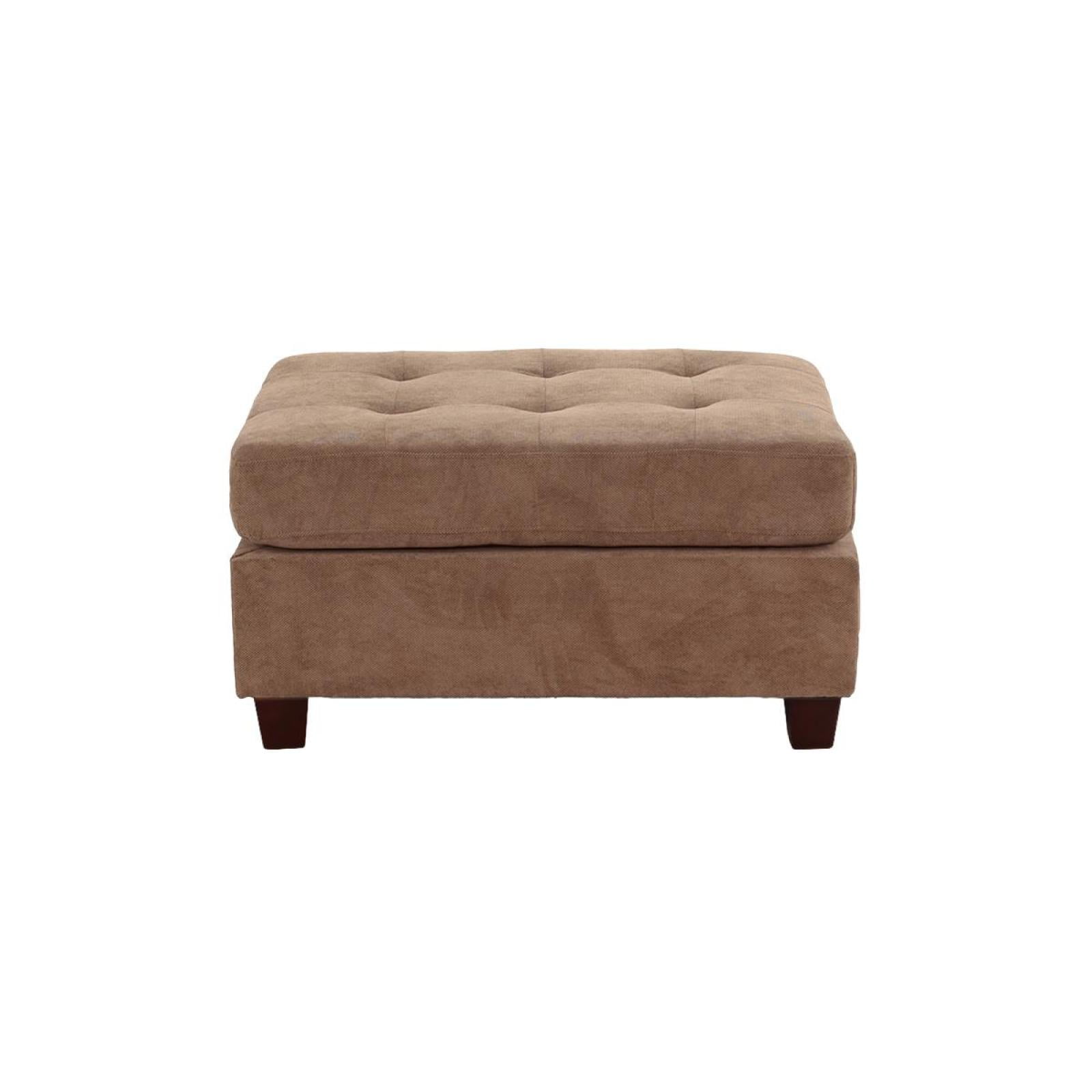 Miekor Furniture Cocktail Ottoman Waffle Suede Fabric Truffle Color W ...
